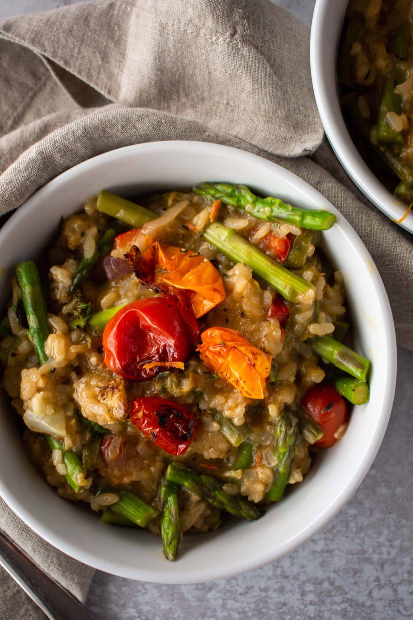 Vegan Summer Vegetable Risotto - The Hangry Chickpea